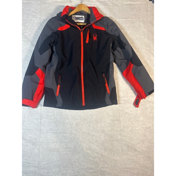 Spyder | Jackets & Coats | Spyder Ski Jacket Youth Size 4 Black Red ...